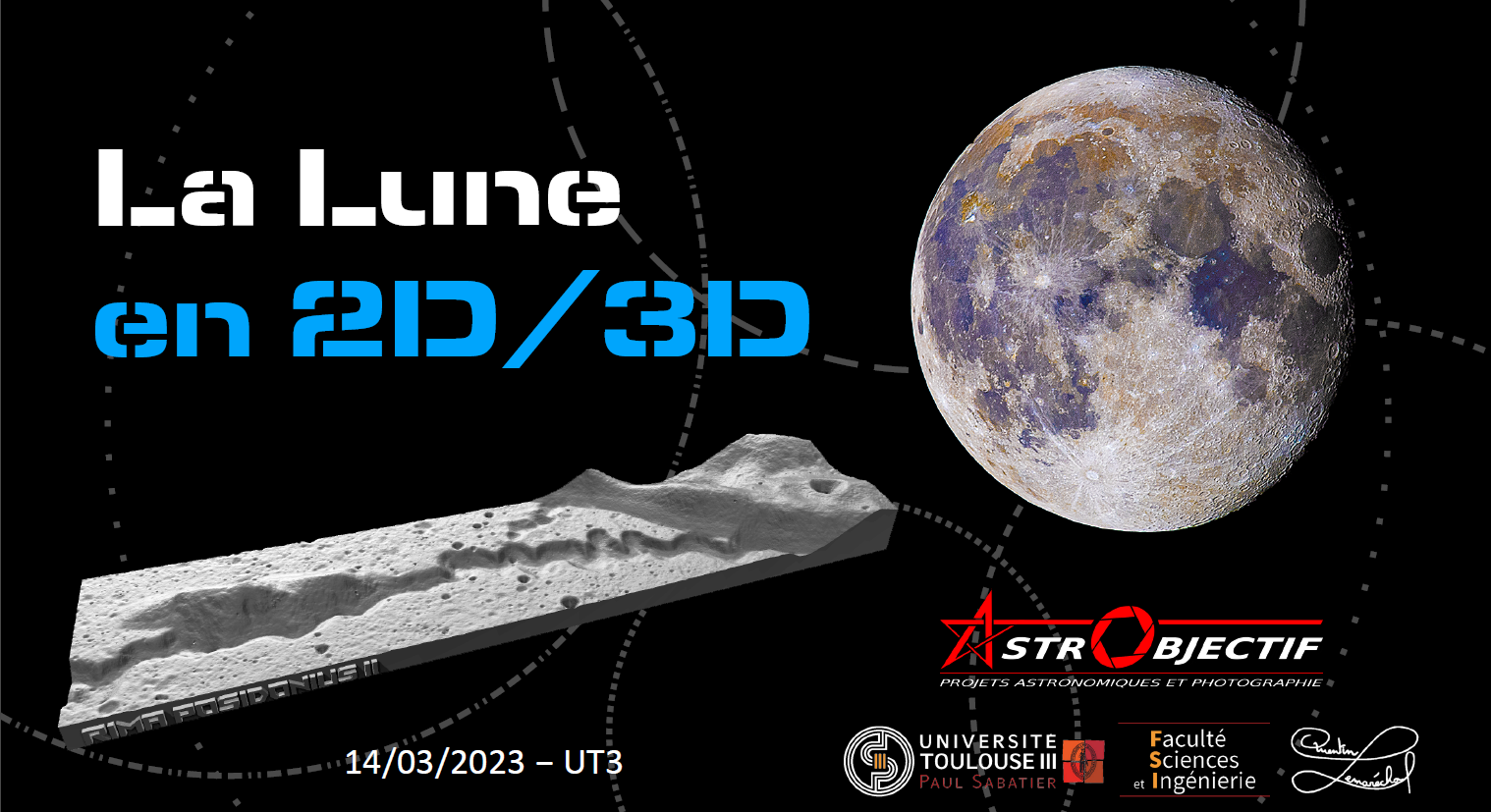 La Lune en 2D / 3D - AstrObjectif